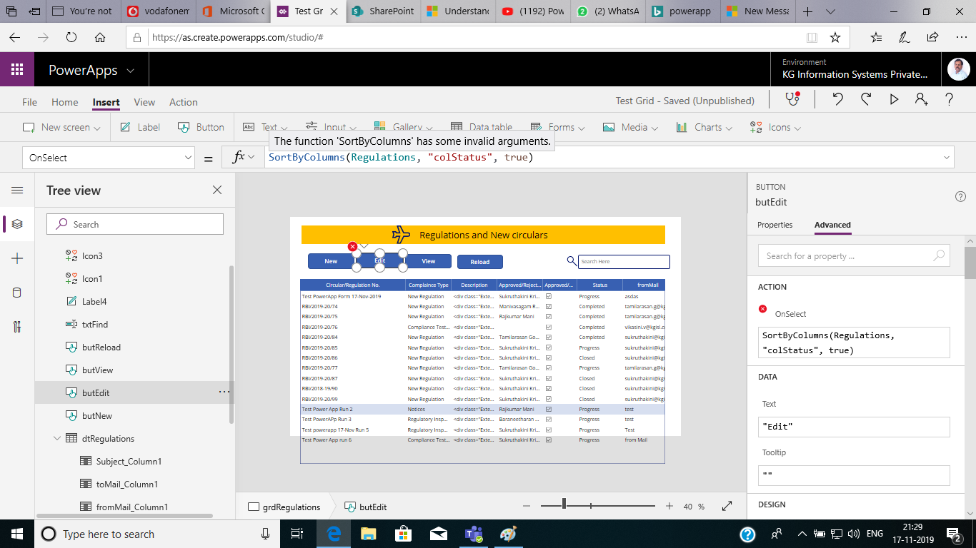 DataTable in PowerApp | Microsoft Community Hub