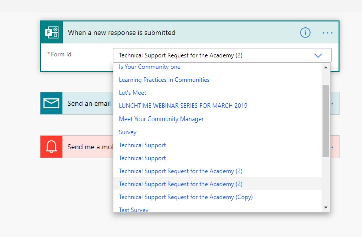 Multiple Copies of Forms in Drop Down Field in Power Automate ...