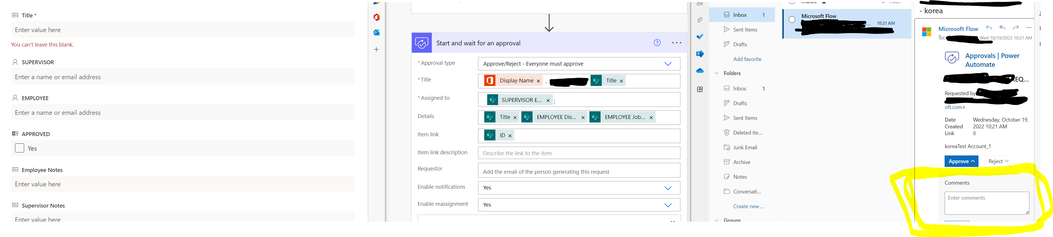 Comments on 'Approval' email. Origin? | Microsoft Community Hub