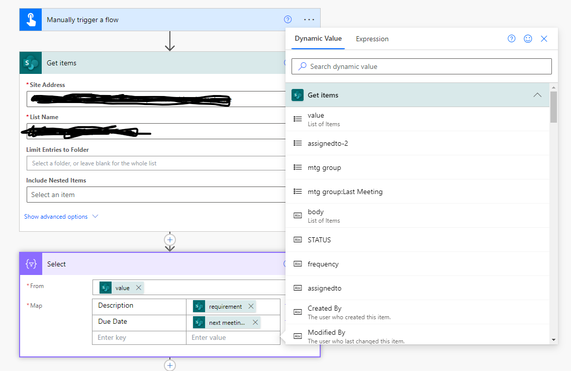"Title" field not in list of dynamic content in PowerAutomate Flow ...