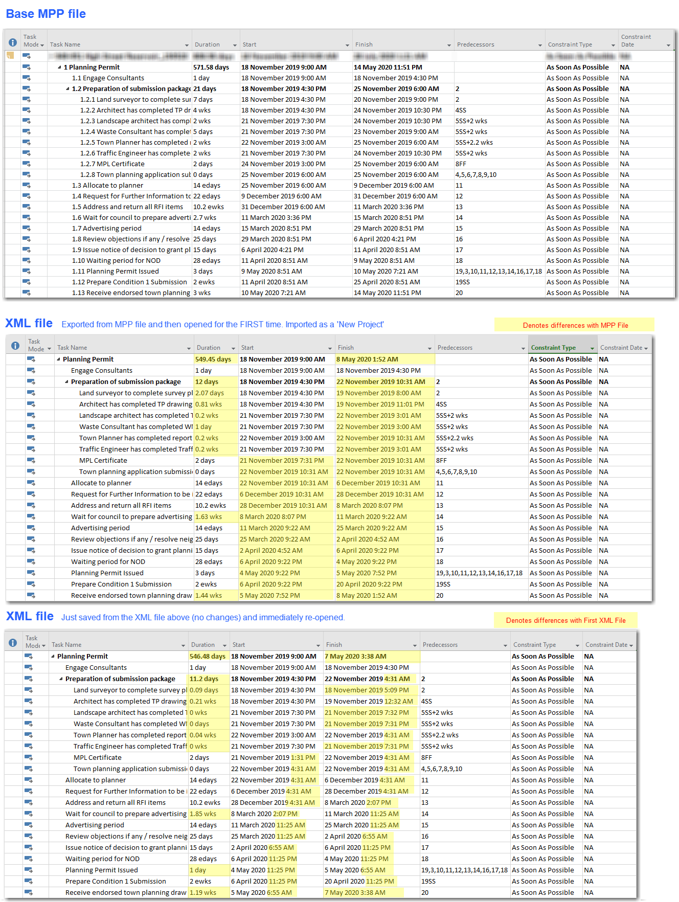 Differences between Project XML and MPP files | Microsoft Community Hub