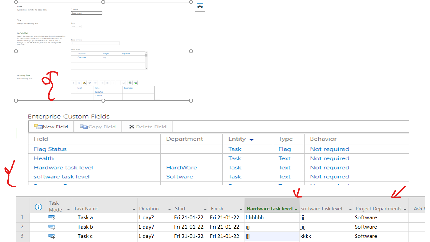 How to tag One Custom filed for One Enterprise project type in project ...