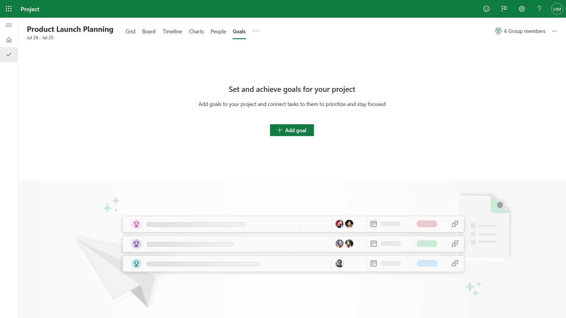 Task history, goal-setting and more in Microsoft Project