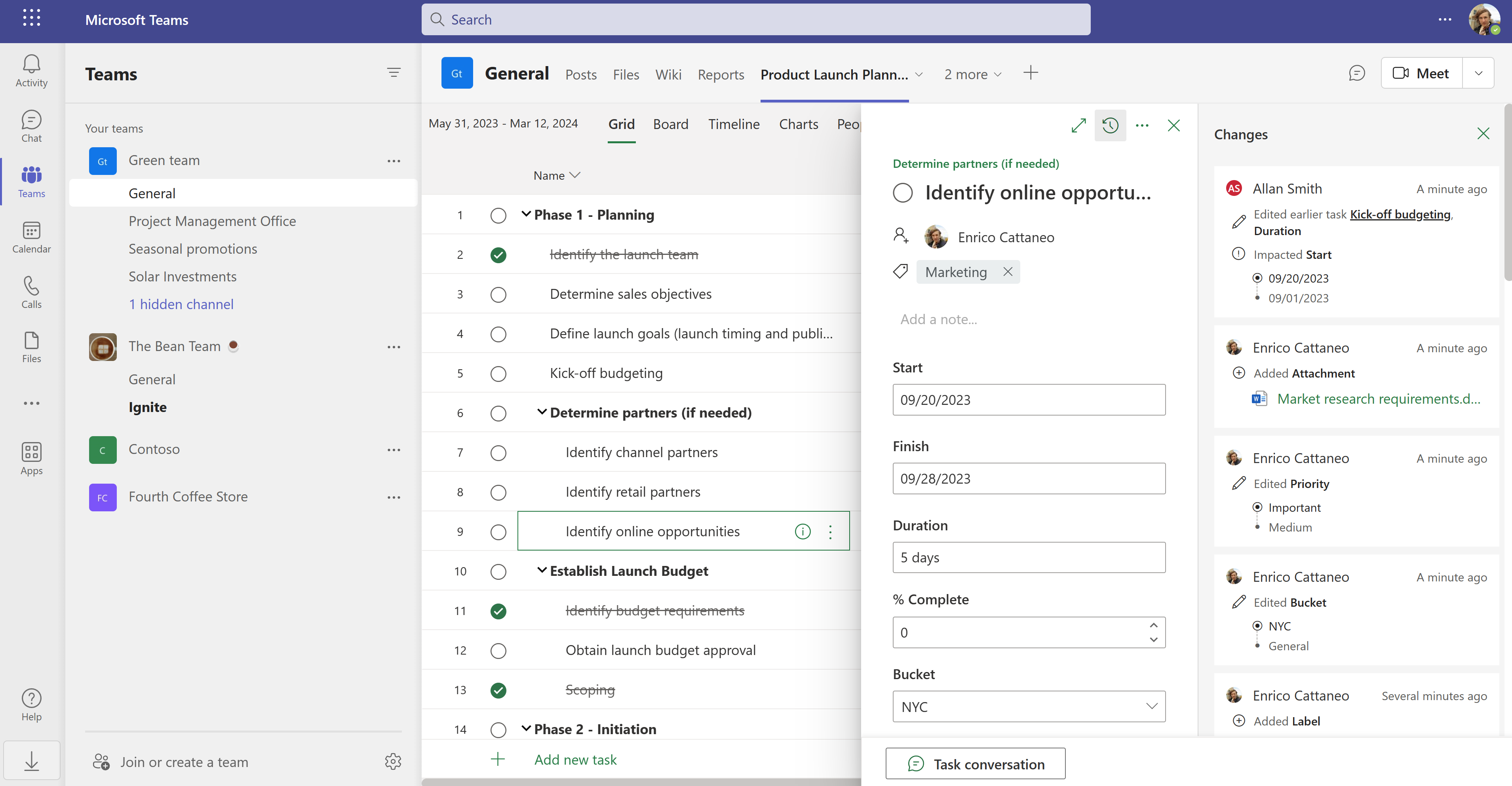 Task history, goal-setting and more in Microsoft Project