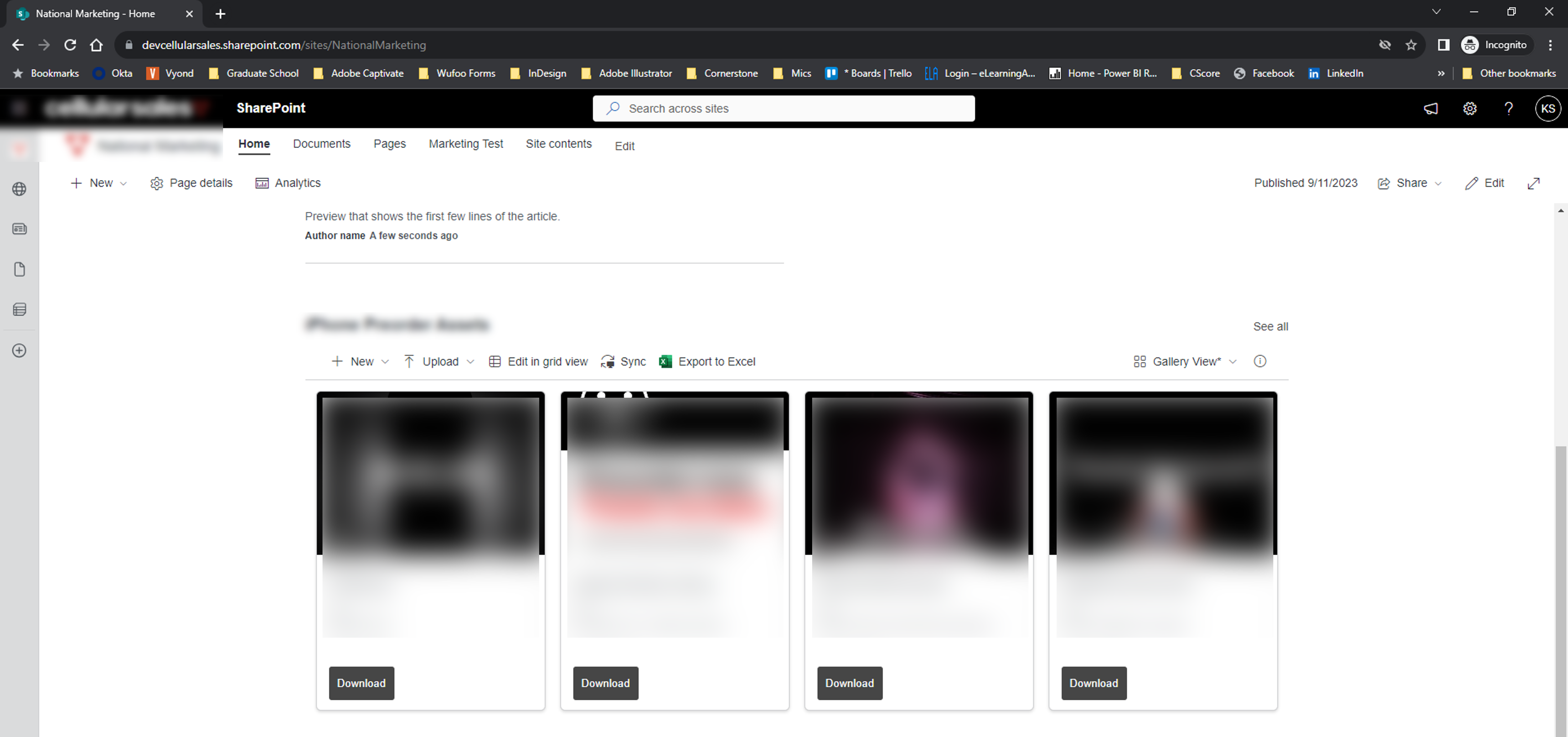 Clickable Button on Gallery View Document Library | Microsoft Community Hub