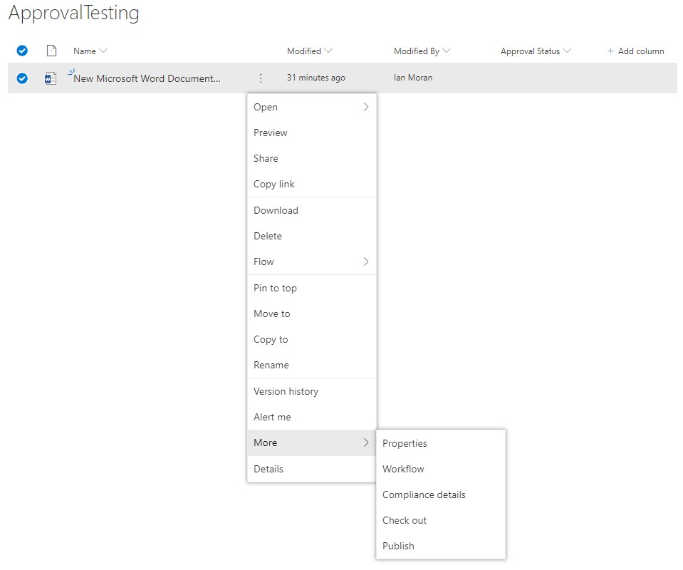 Approve/Reject missing in SharePoint Online document libraries ...
