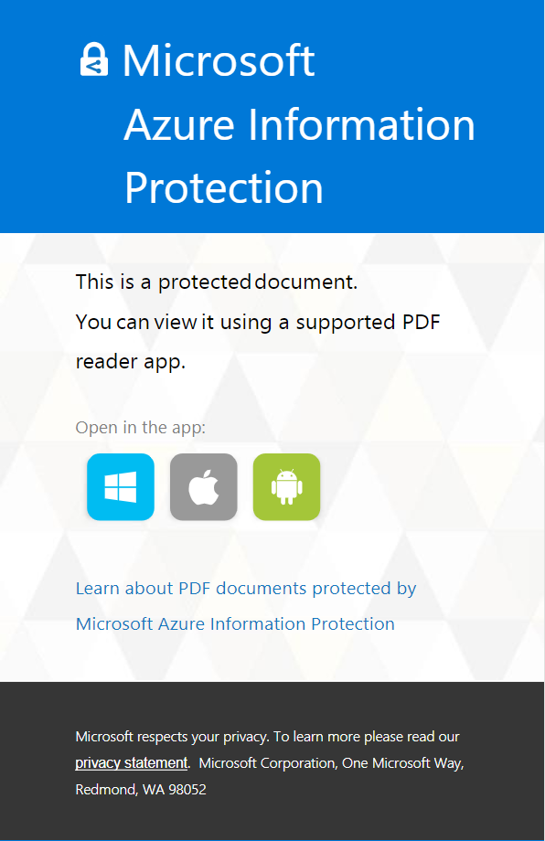 Viewing AIP protected PDF's in SharePoint/Teams | Microsoft Community Hub