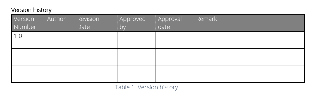 Sharepoint version history table in word document | Microsoft Community Hub