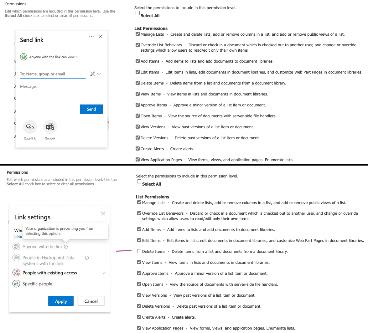 Sharing problems in Sharepoint (sharing options greyed out) | Microsoft Community Hub