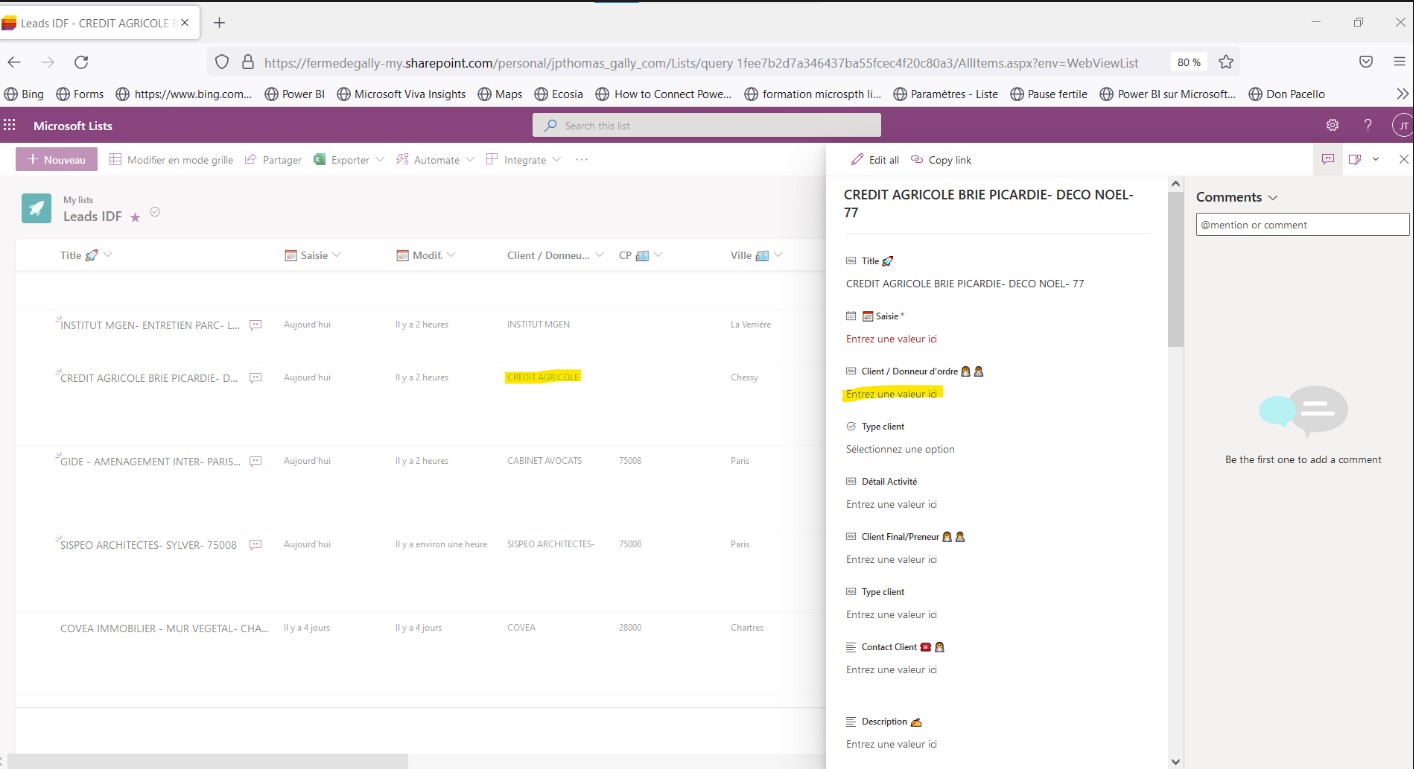 Microsoft Lists - Issue with list content which appears blank when ...