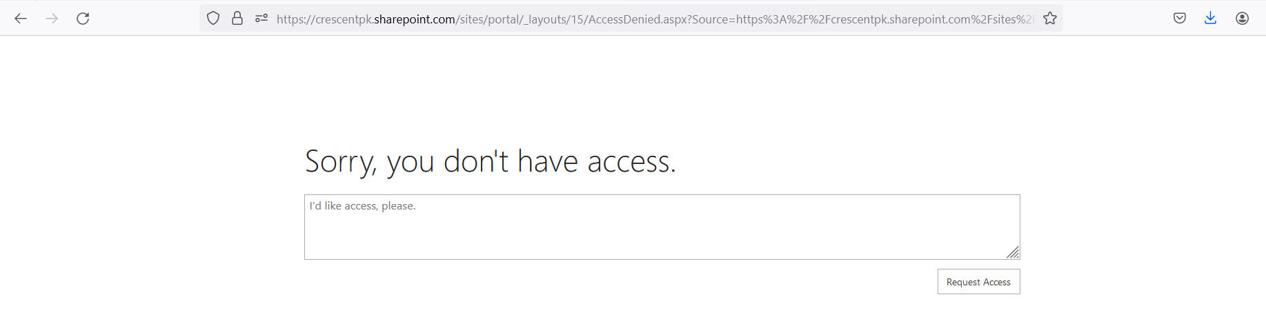 SharePoint Online - Restricted View - Sorry, you don't have access ...