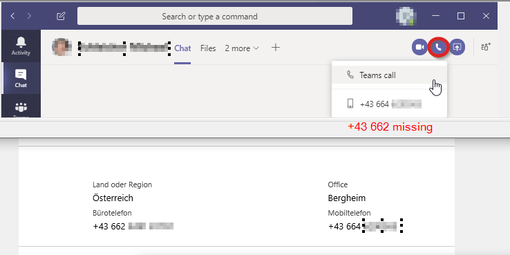 Contacts in Teams not showing work phone number | Microsoft Community Hub