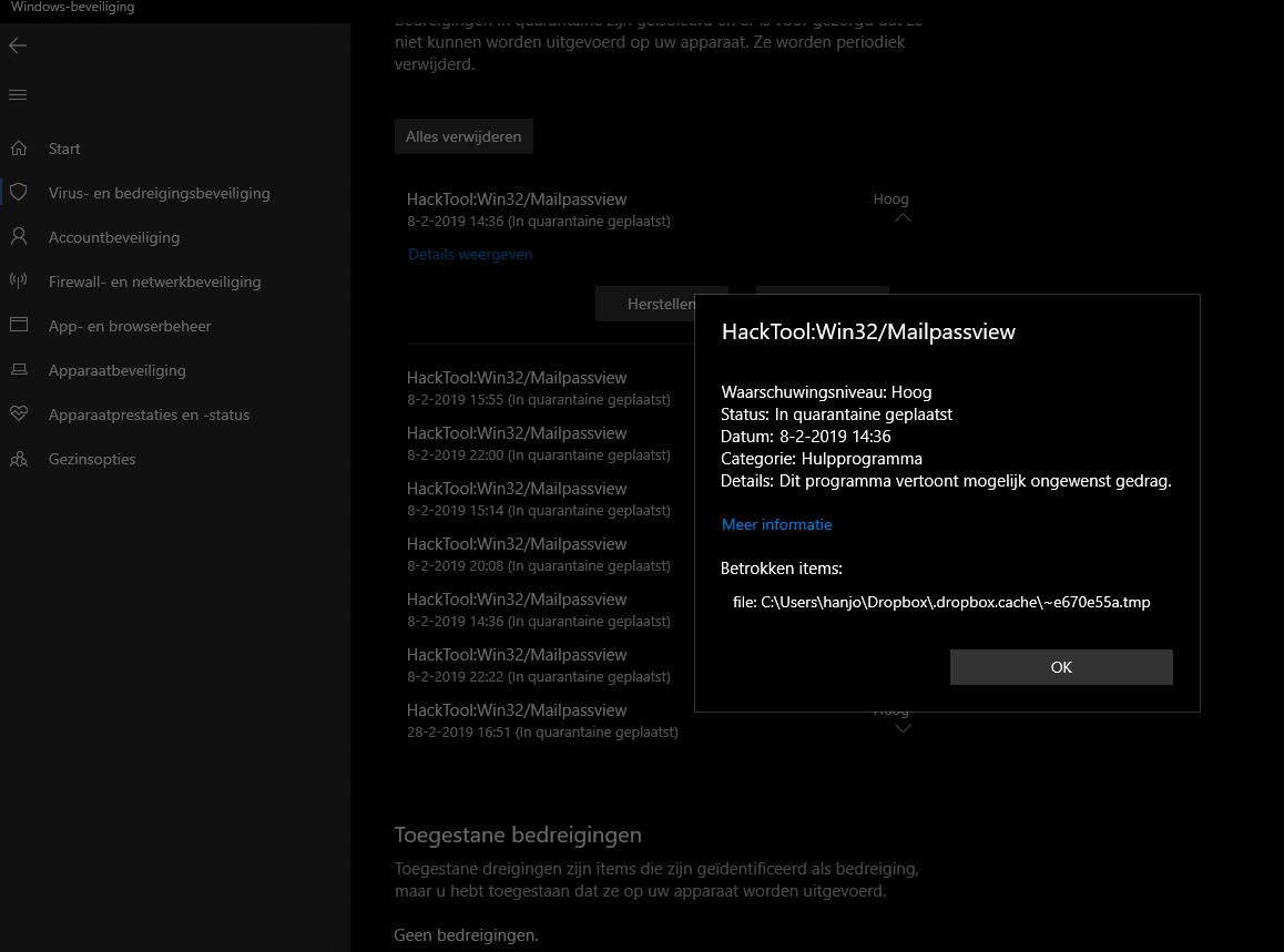 When Dropbox starts, Windows Defender pops up an alert | Microsoft ...
