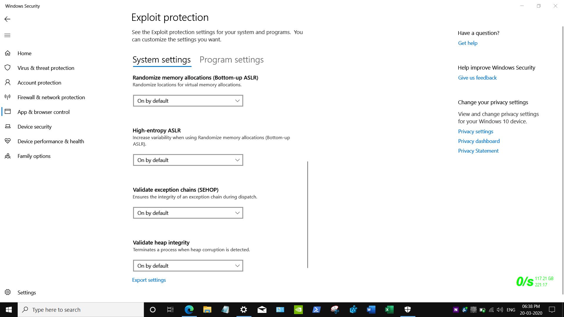 Turn on Mandatory ASLR in Windows Security | Microsoft Community Hub