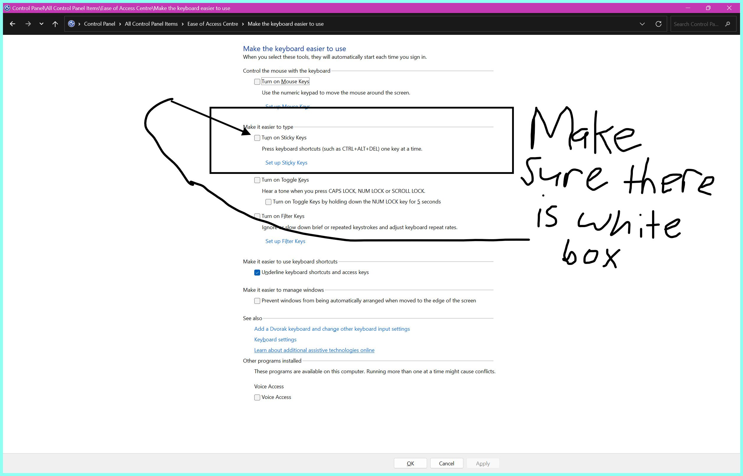 How to permanently disable/remove Sticky Keys? | Microsoft Community Hub