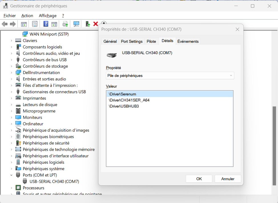 Problems under Windows 11 with normal Serial Port acess and with USB to ...