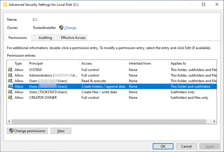 Restrict common users from creating a folder in root of system drive | Microsoft Community Hub