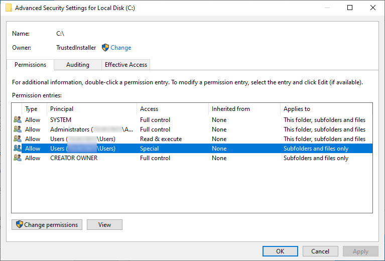 Restrict Common Users From Creating A Folder In Root Of System Drive Microsoft Community Hub