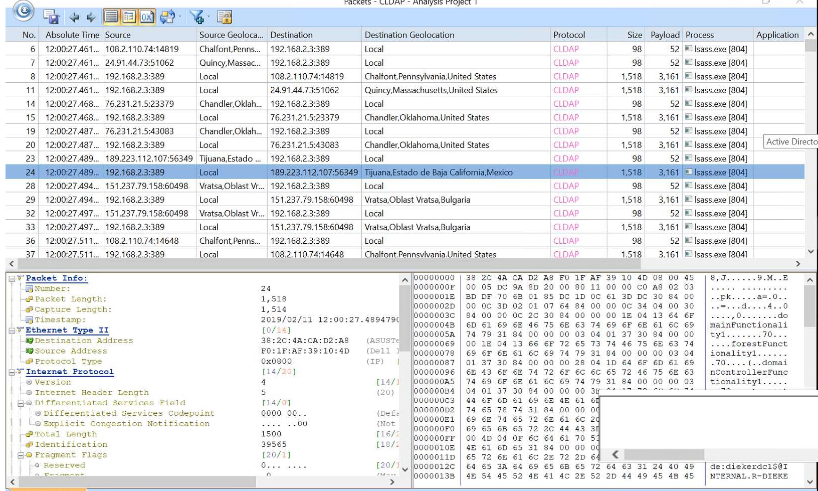 lsass process creating lot of network upload traffic | Microsoft ...