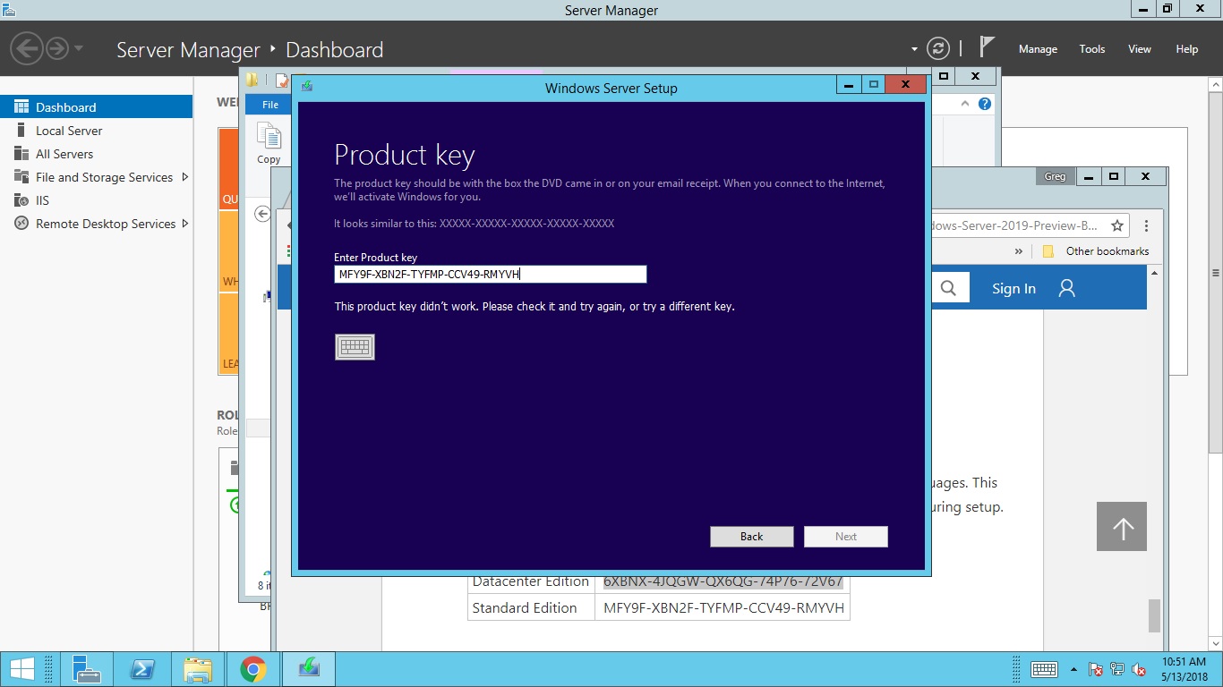 Windows Server 2019 install product key not working | Microsoft ...