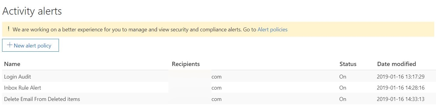 Setup Alert when user creates a new inbox rule | Microsoft Community Hub