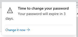 Users are getting a "change your password" notification that won't go ...