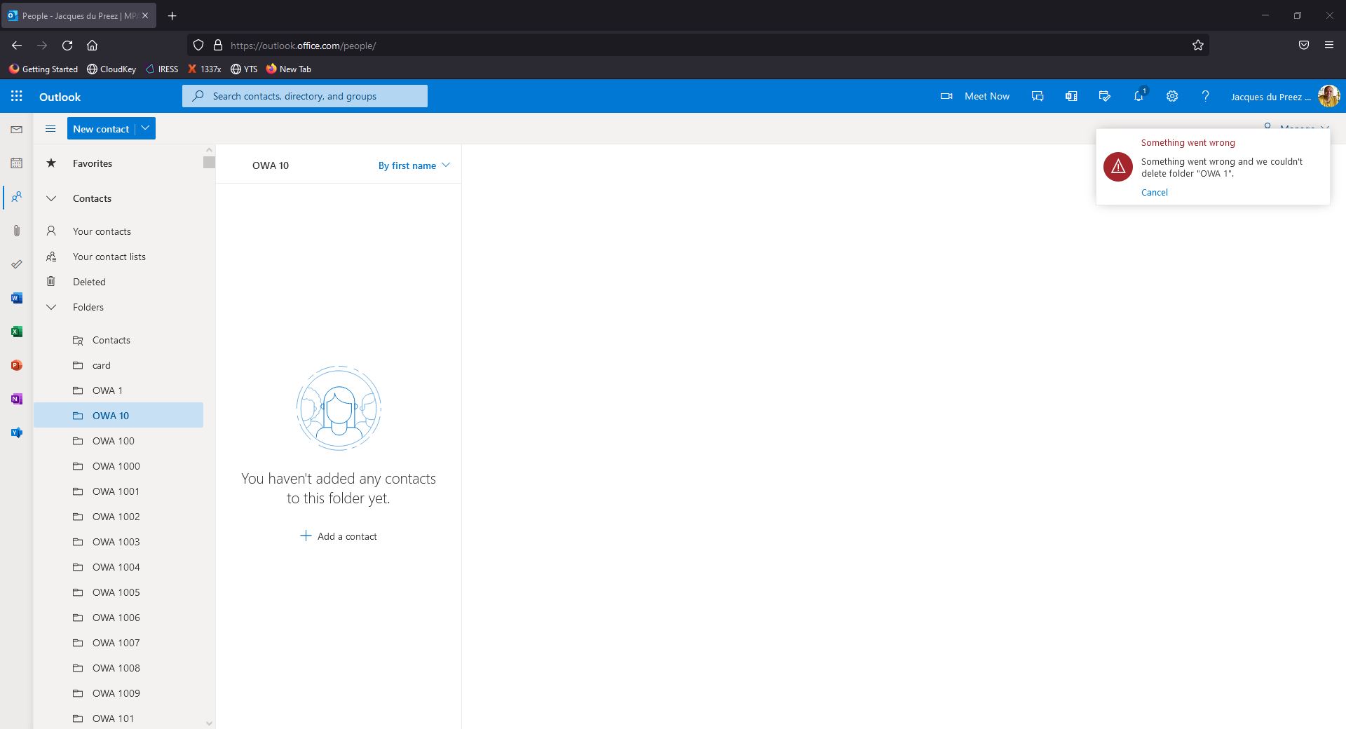 Thousands of OWA Folders | Microsoft Community Hub