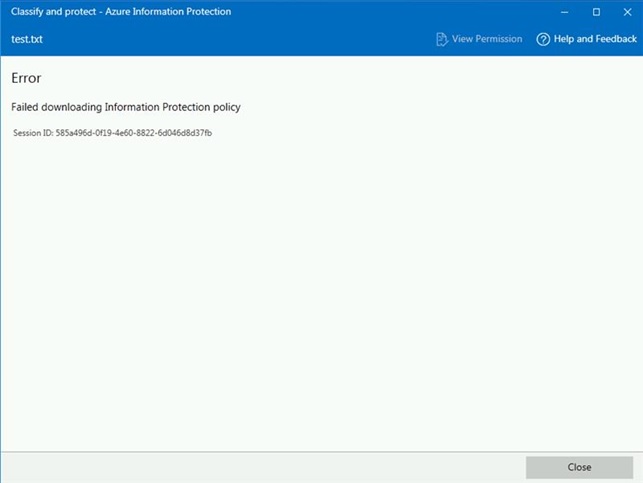 AIP UL Classify and protect client error on old Windows 7 SP1 ...