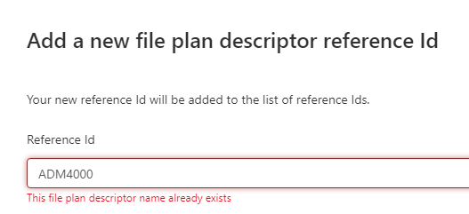 File plan reference Id | Microsoft Community Hub
