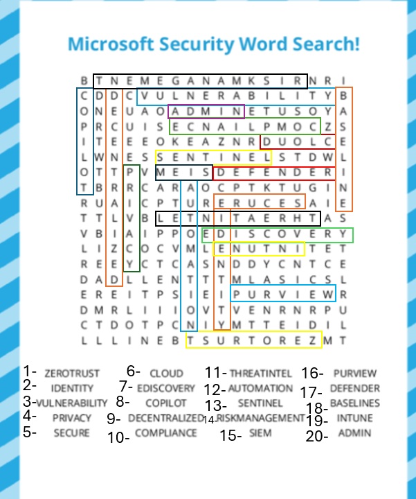 Introducing Microsoft Security Fun Fridays! This week's game- Word ...