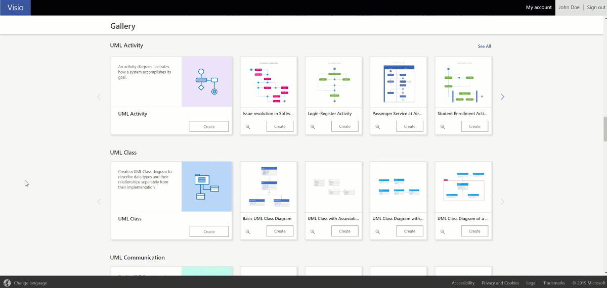 Model systems using Unified Modeling Language (UML) shapes in Visio for ...