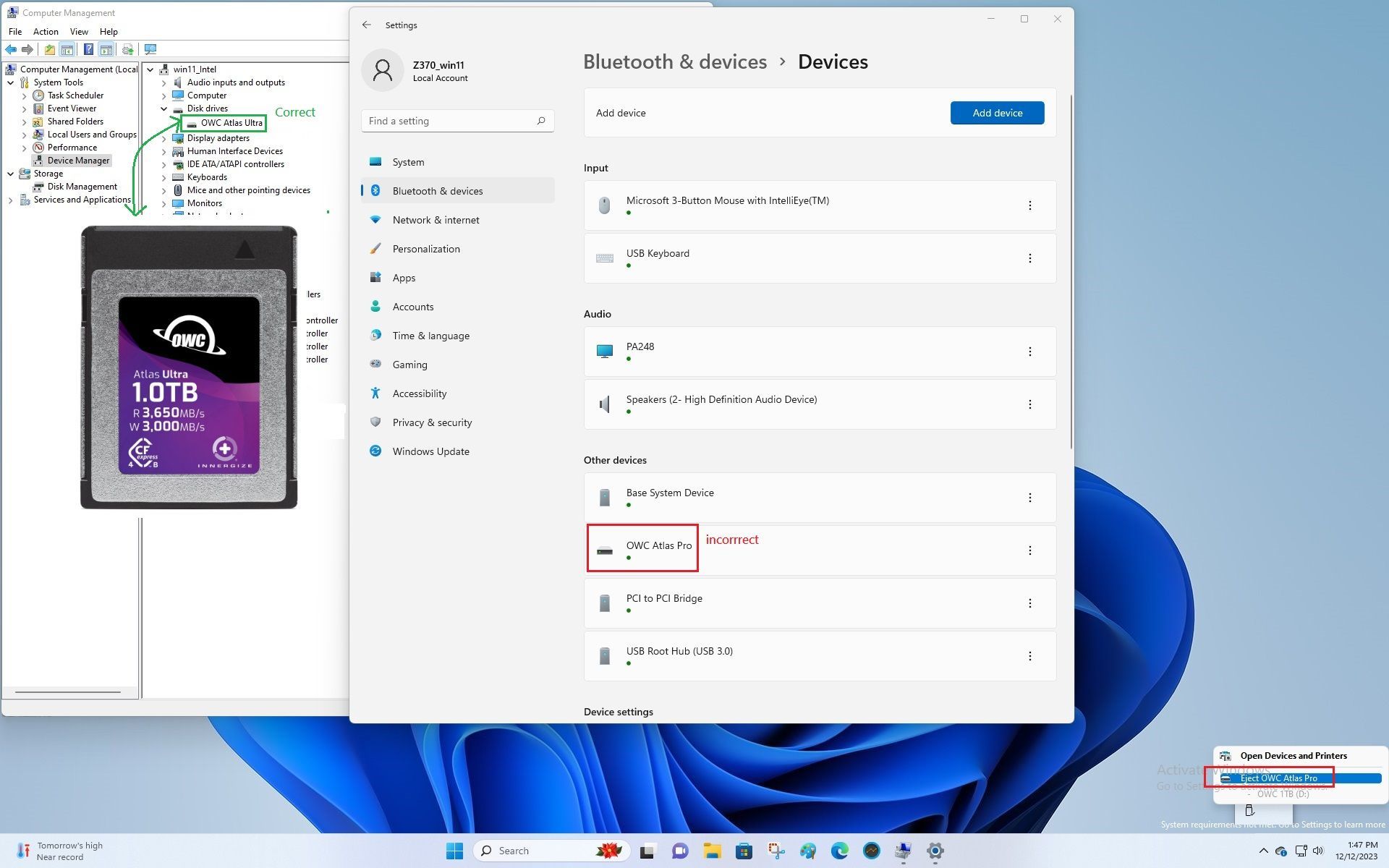 Windows 11 displays wrong CFexpress card information | Microsoft ...