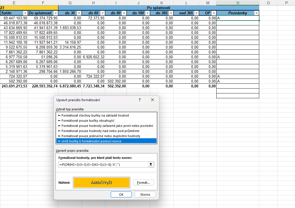 Conditional formatting with function IF | Microsoft Community Hub
