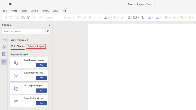 Introducing custom shapes in Visio for the web | Microsoft Community Hub