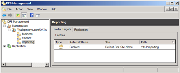 Distributed File System Consolidation of a Standalone Namespace to a ...