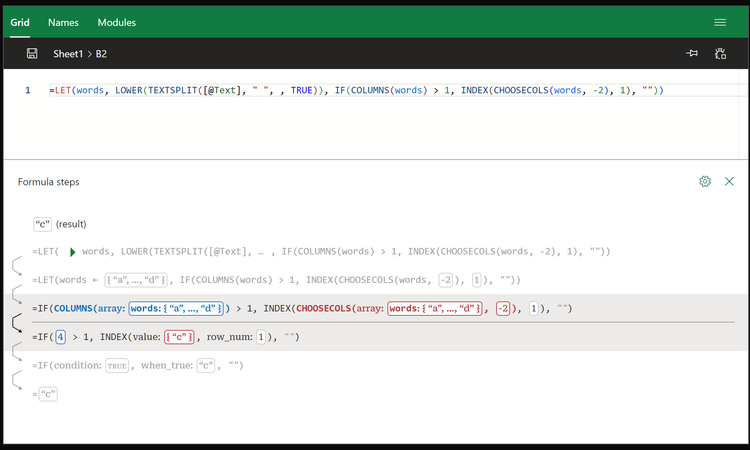 A new way to debug formulas from Excel Labs