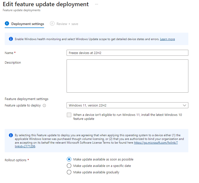 22H2 Feature Freeze failing for newly configured devices | Microsoft ...