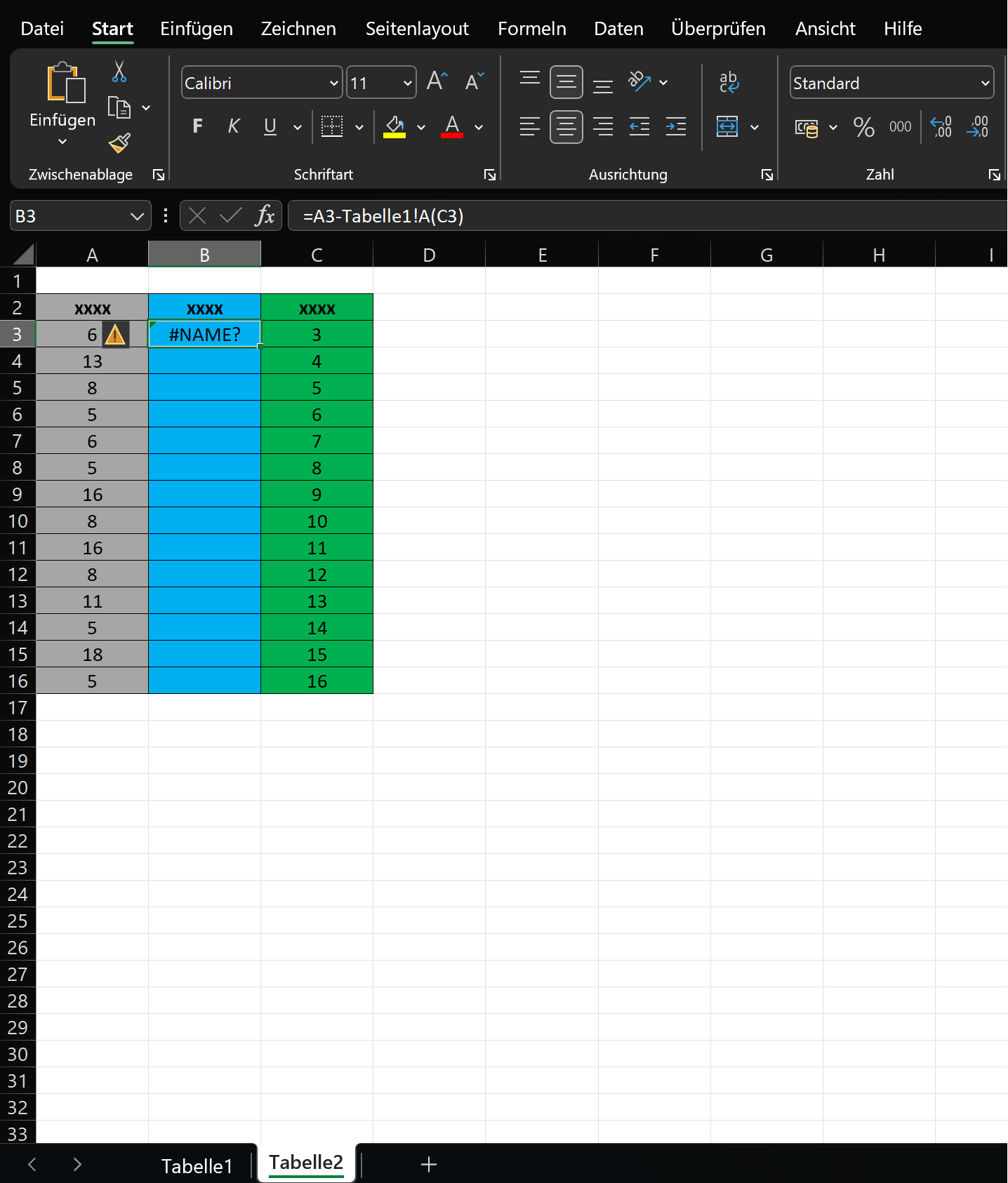 Calculation of Differences Between Table | Microsoft Community Hub