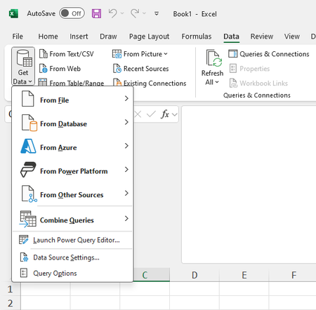 My 2013 "Get Data" tab is missing | Microsoft Community Hub