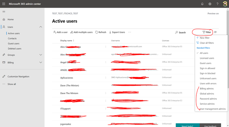 How to view global admins from Admin Center? | Microsoft Community Hub