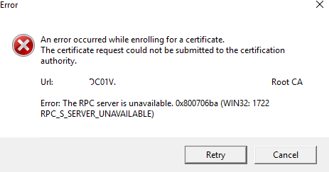 Issue with LDAPS: RPC server is unavalaible | Microsoft Community Hub