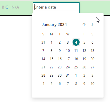 List Date Picker control changes when using Custom Form | Microsoft ...
