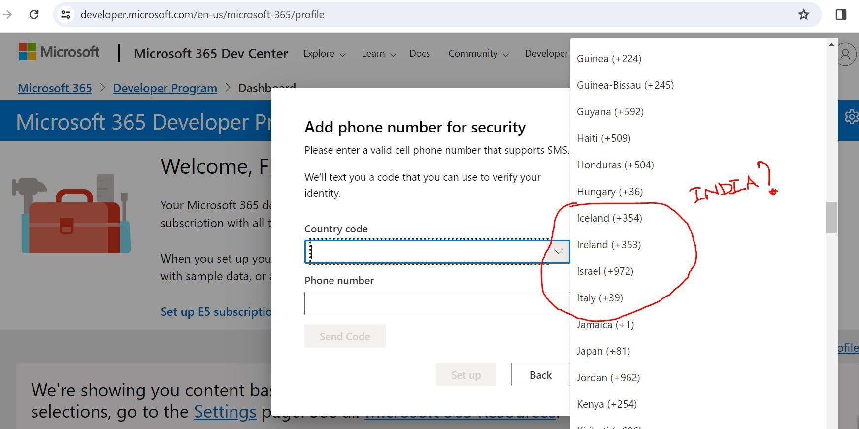 Unable to create Microsoft 365 developer account for Indian developers ...
