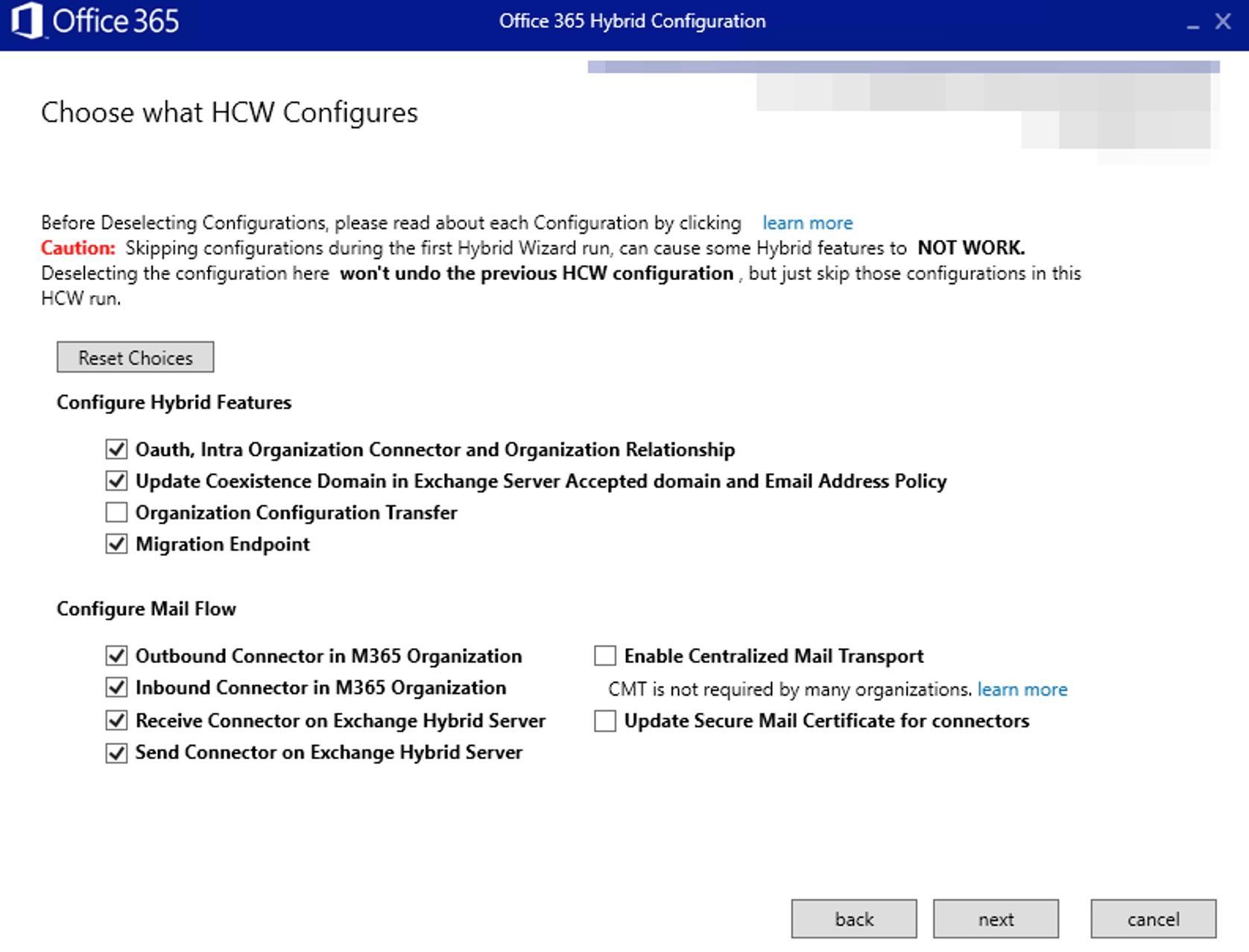 Hybrid Configuration Wizard with granular configuration feature is now ...