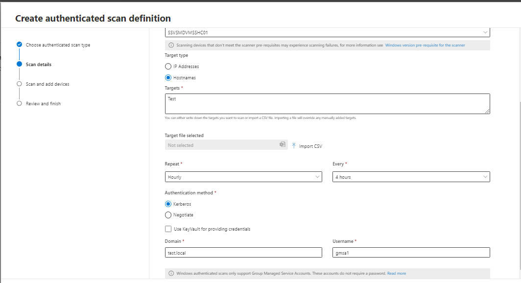 Microsoft Defender Vulnerability management authenticated scan (Faild ...
