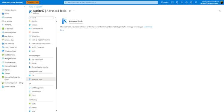 Kudu Dashboard explained - WordPress on App Service | Microsoft Community Hub