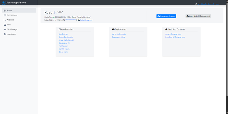 Kudu Dashboard explained - WordPress on App Service | Microsoft ...