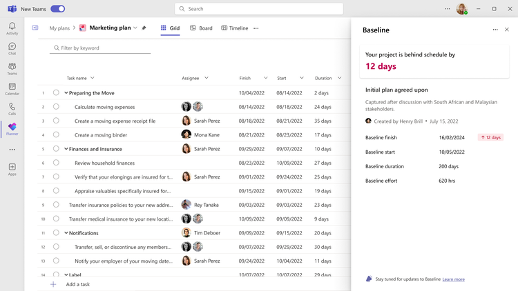 Boost your project’s success with the Baseline feature in the new ...