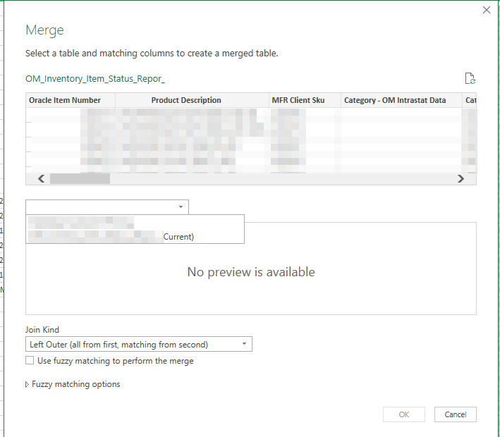 Unable to Merge queries due to dropdown issue | Microsoft Community Hub