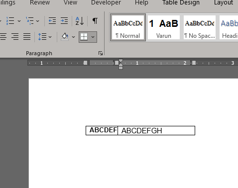 Why am i able to adjust the column , by overlapping text ? | Microsoft ...